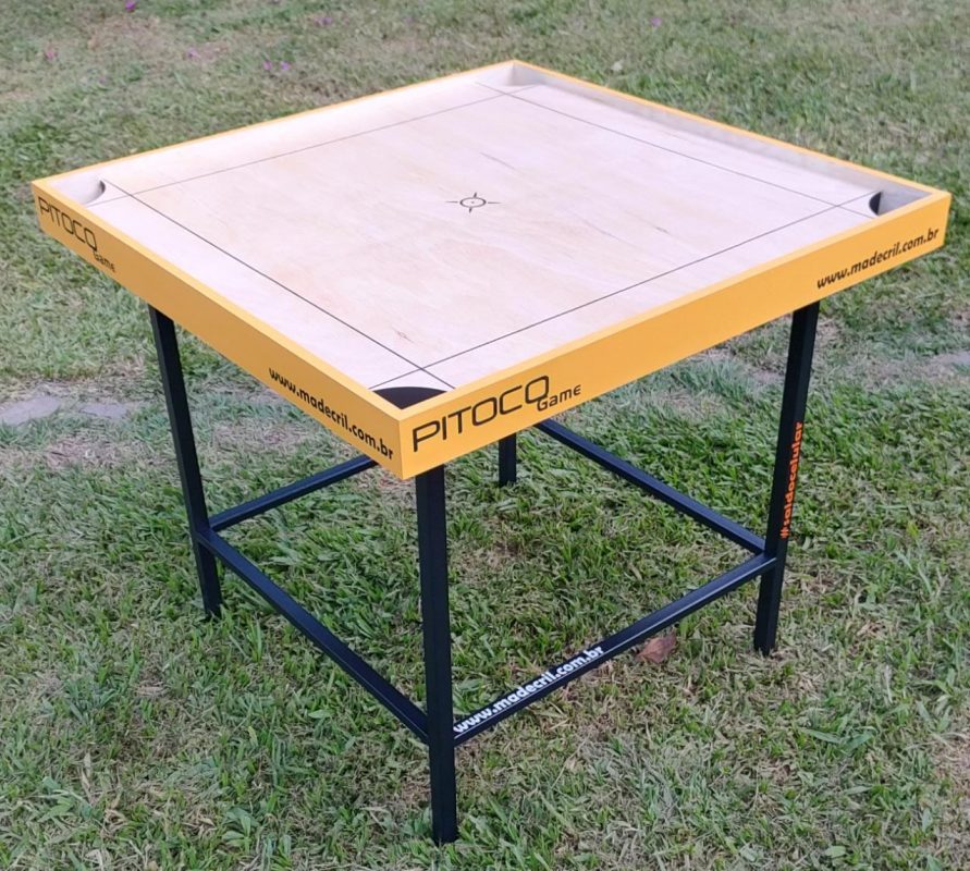 Mesa de Pitoco AMARELA (Sem os pés) - Madecril