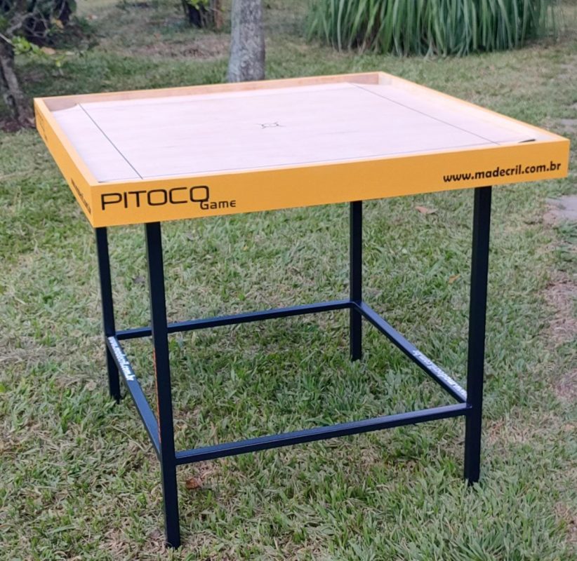 Mesa de Pitoco AMARELA (Sem os pés) - Madecril